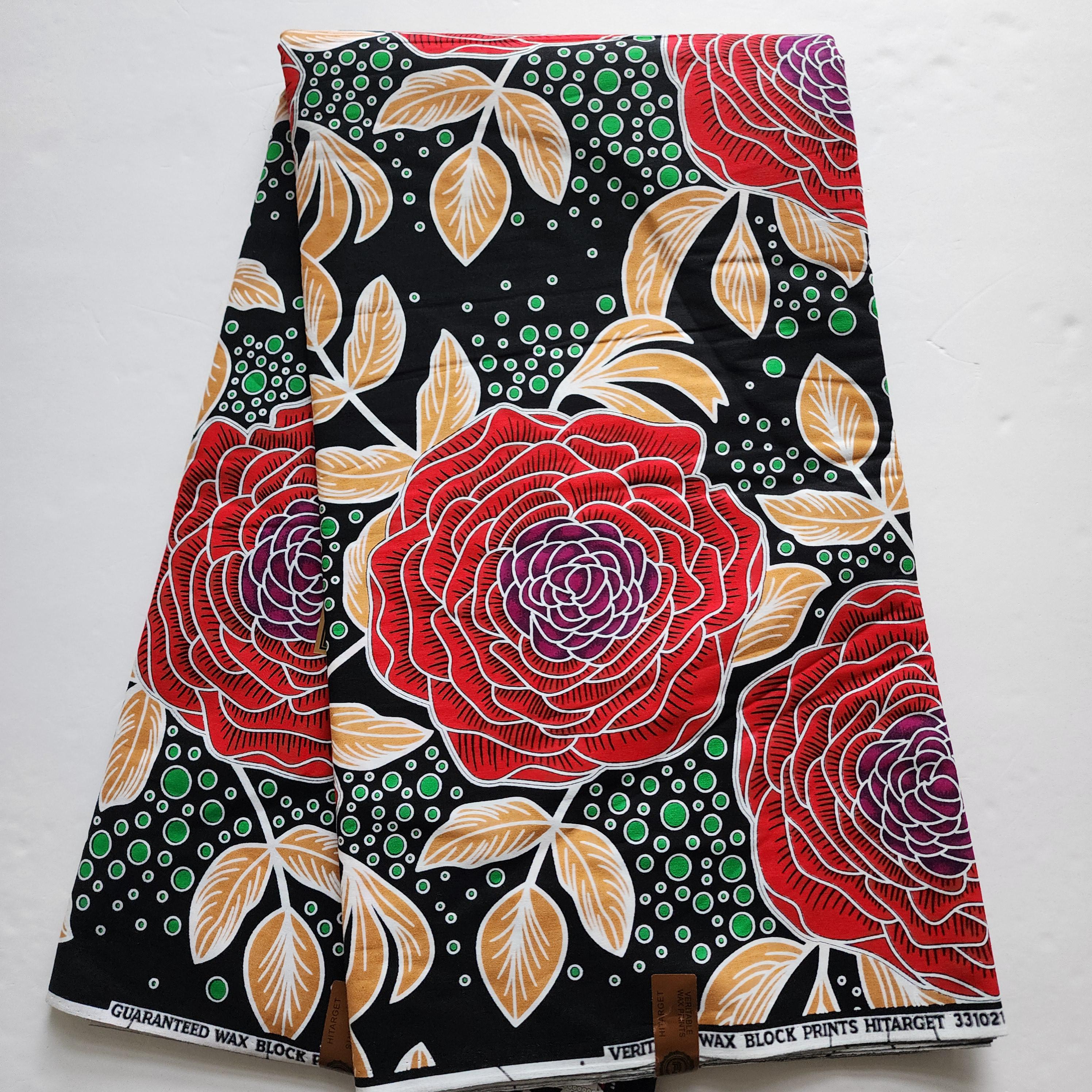 Black and Red Phoneix Hitarget Ankara Fabric, African Print Fabric ...