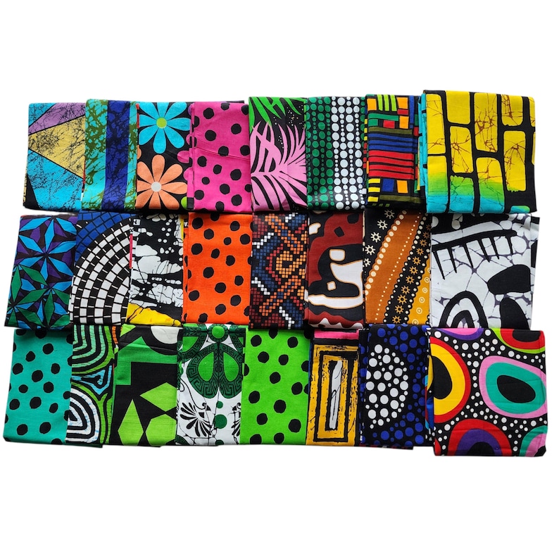 African Fabric Craft Set, Ankara Fabric Cuts, Ankara Fabric Bundle ...