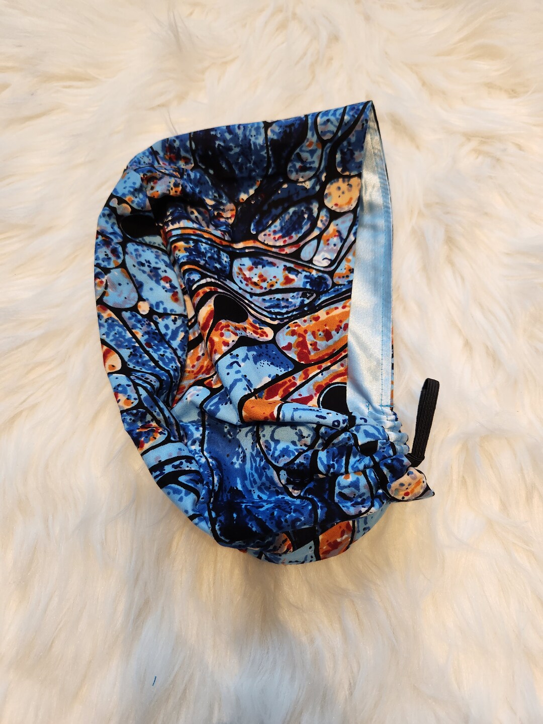 Euro/ Pony Style Scrub Cap, Satin-lined Scrub Cap, Surgical Cap. Nurse ...