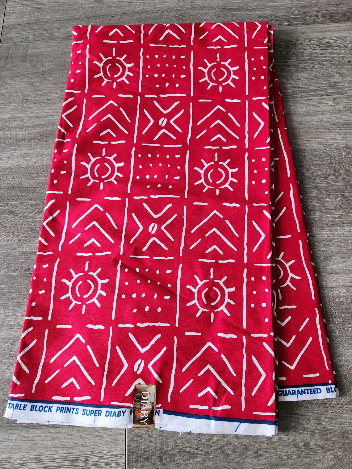 Red Tribal African Ankara Fabric, African Fabric by the Yard - Etsy