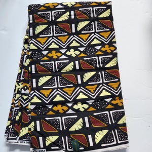 Brown Tribal African Ankara Fabric, African Fabric by the Fold, African ...