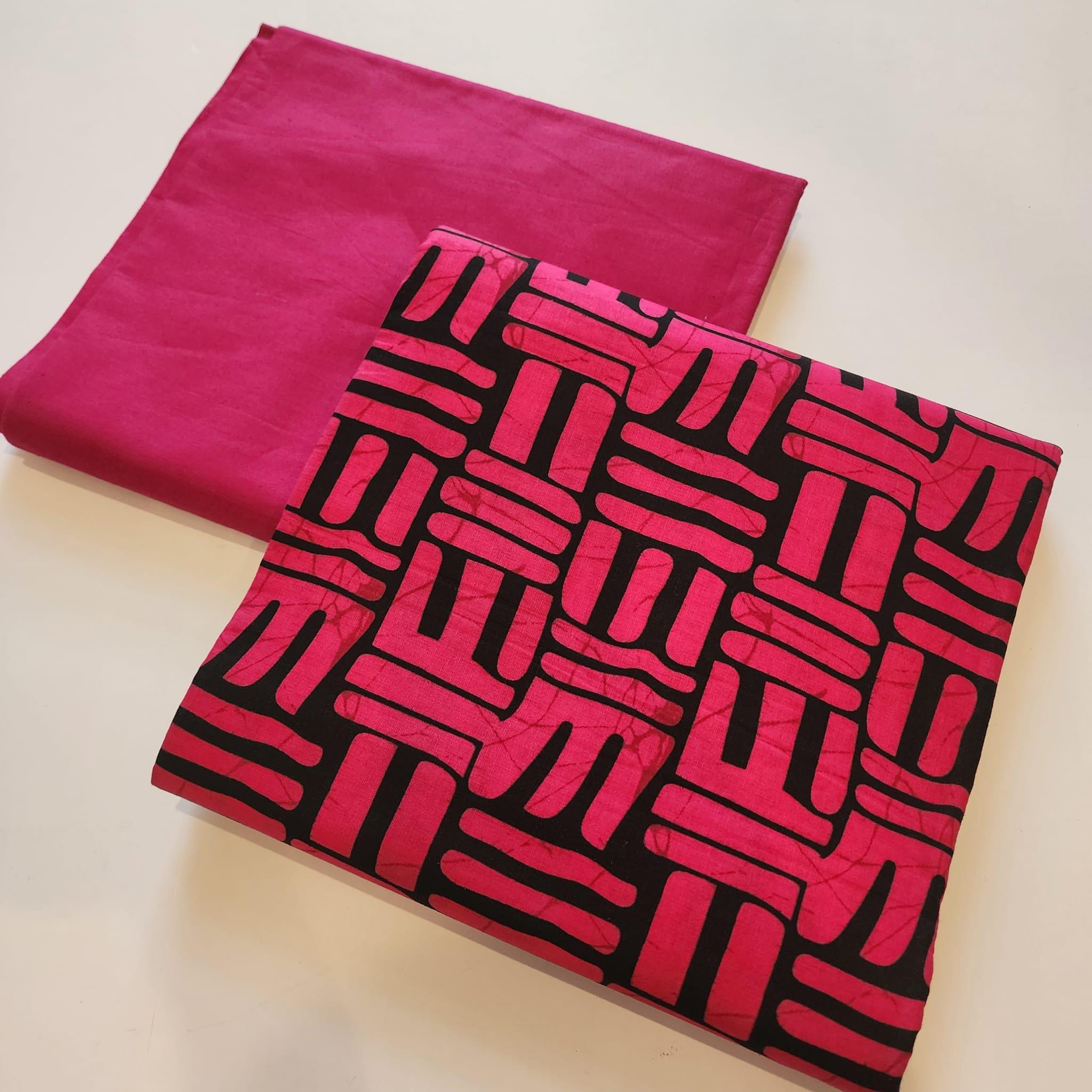 Pink and Black Ankara Fabric, African Fabric by the Yard, African Print ...