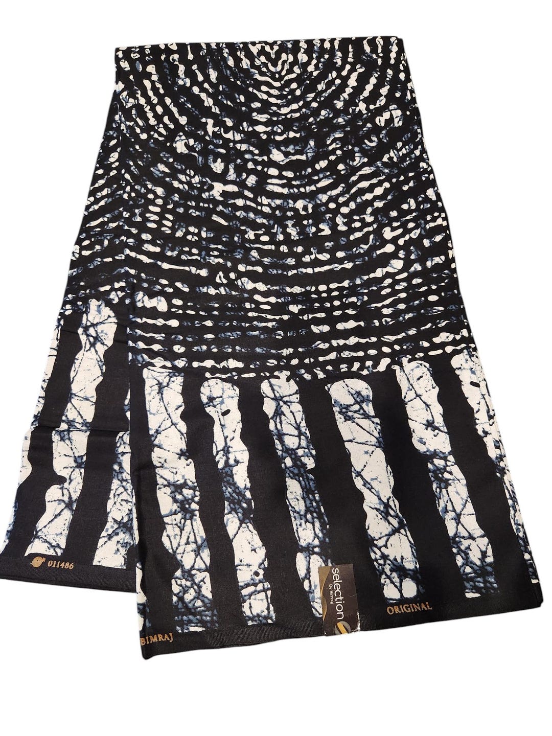 Black and White African Ankara Fabric, African Fabric by the Yard ...