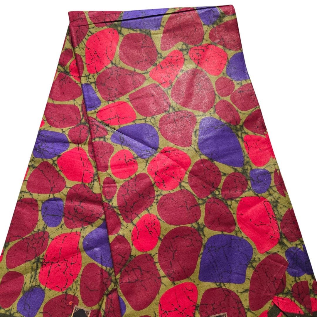 Gold and Red African Ankara Fabric, African Fabric by the Yard, African ...