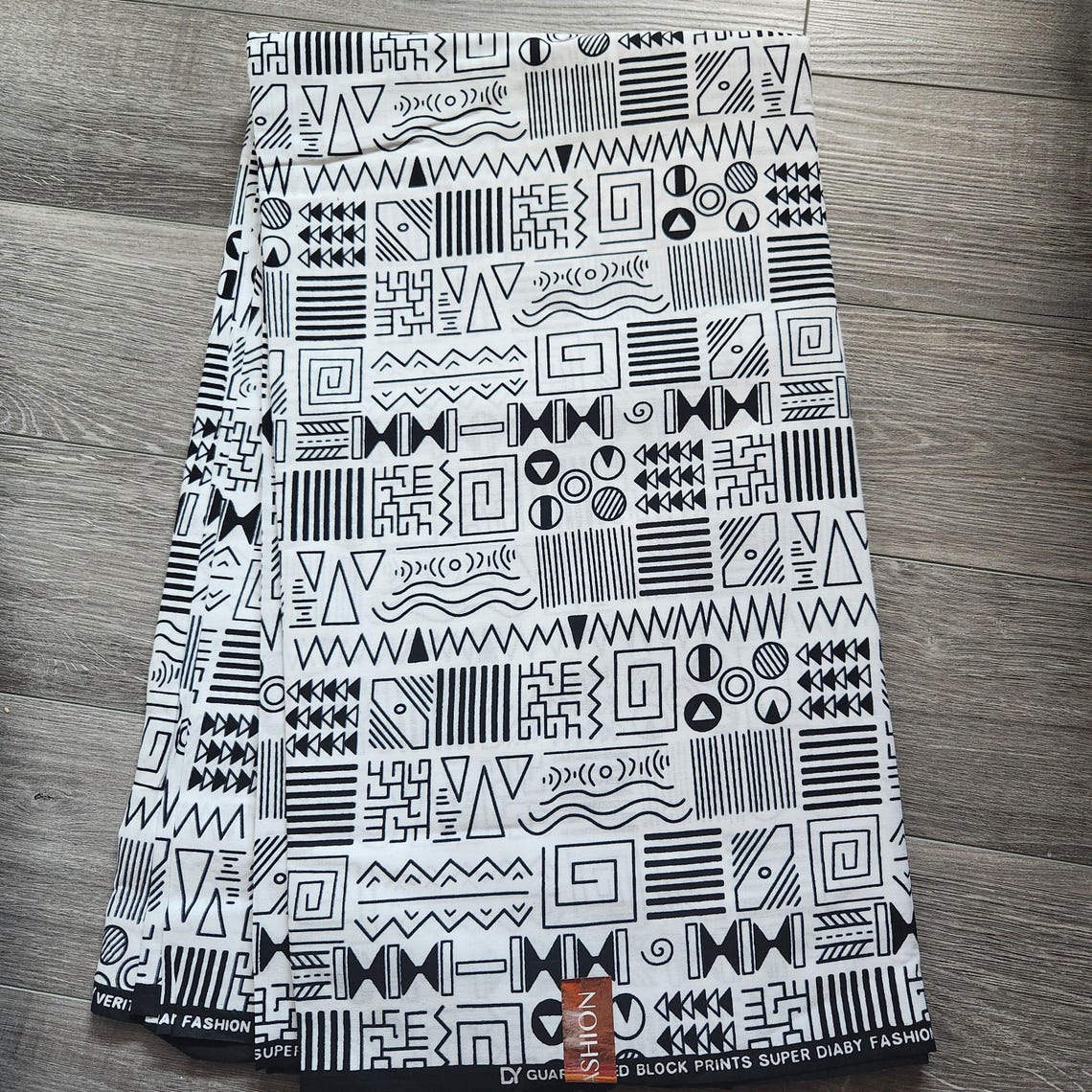 Black and White African Ankara Fabric, African Fabric by the Yard ...