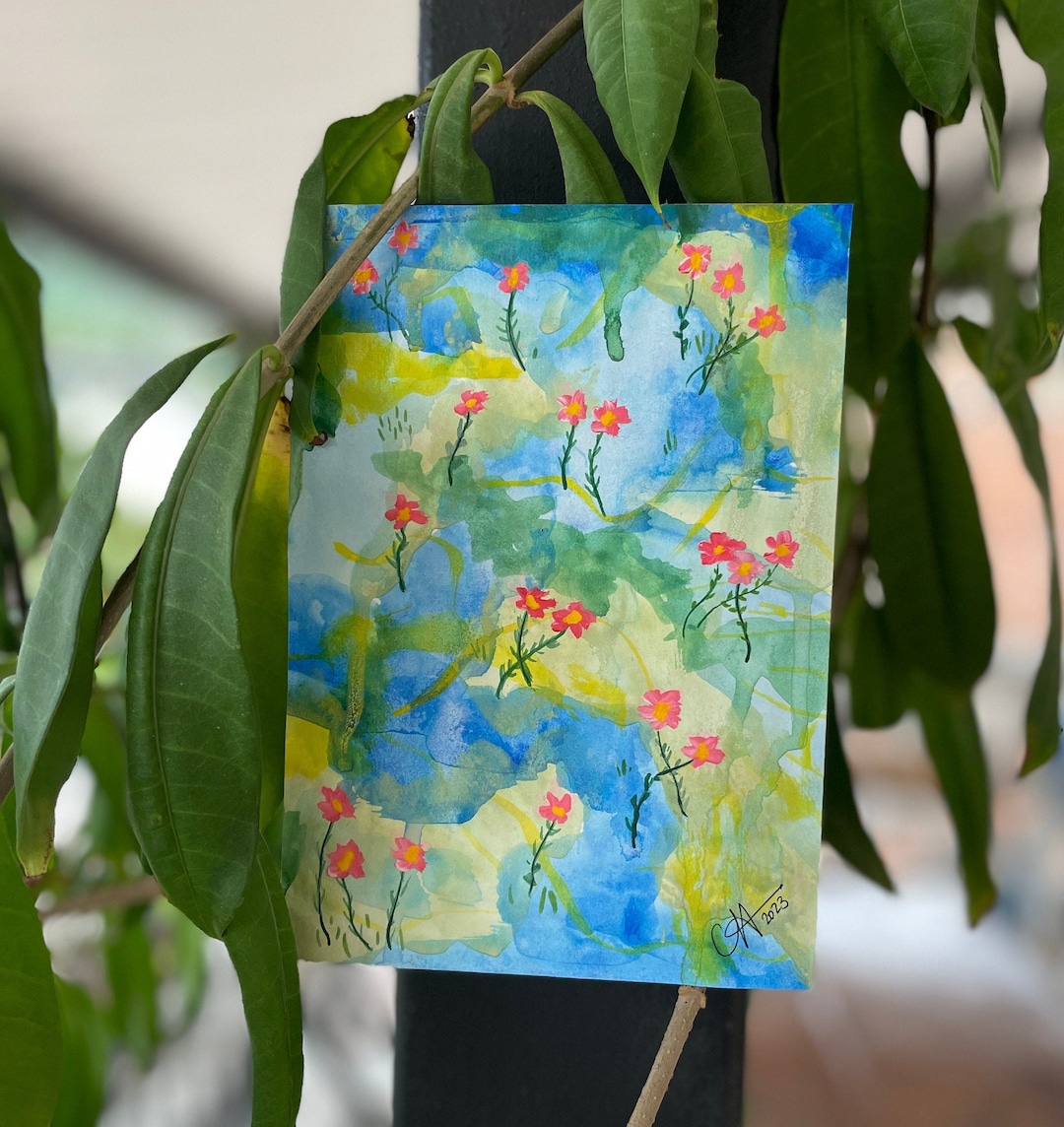 Cliffside Romance Original Abstract Art - Etsy