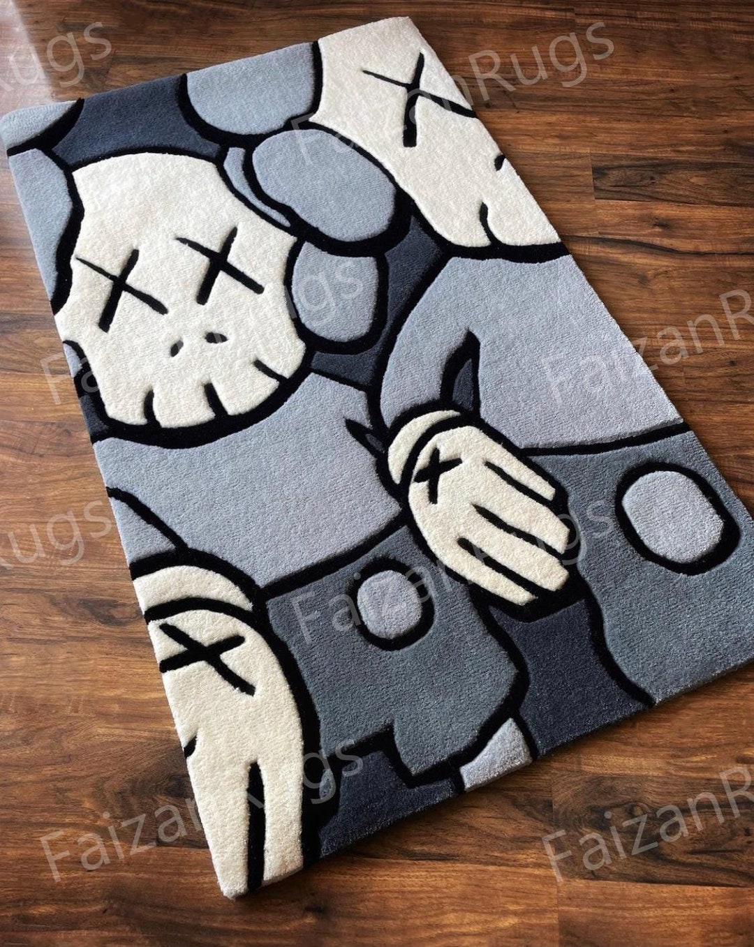 Kaws Handcrafted 100% Wool Rug Case Rug and Carpet Handmade Carpet for ...