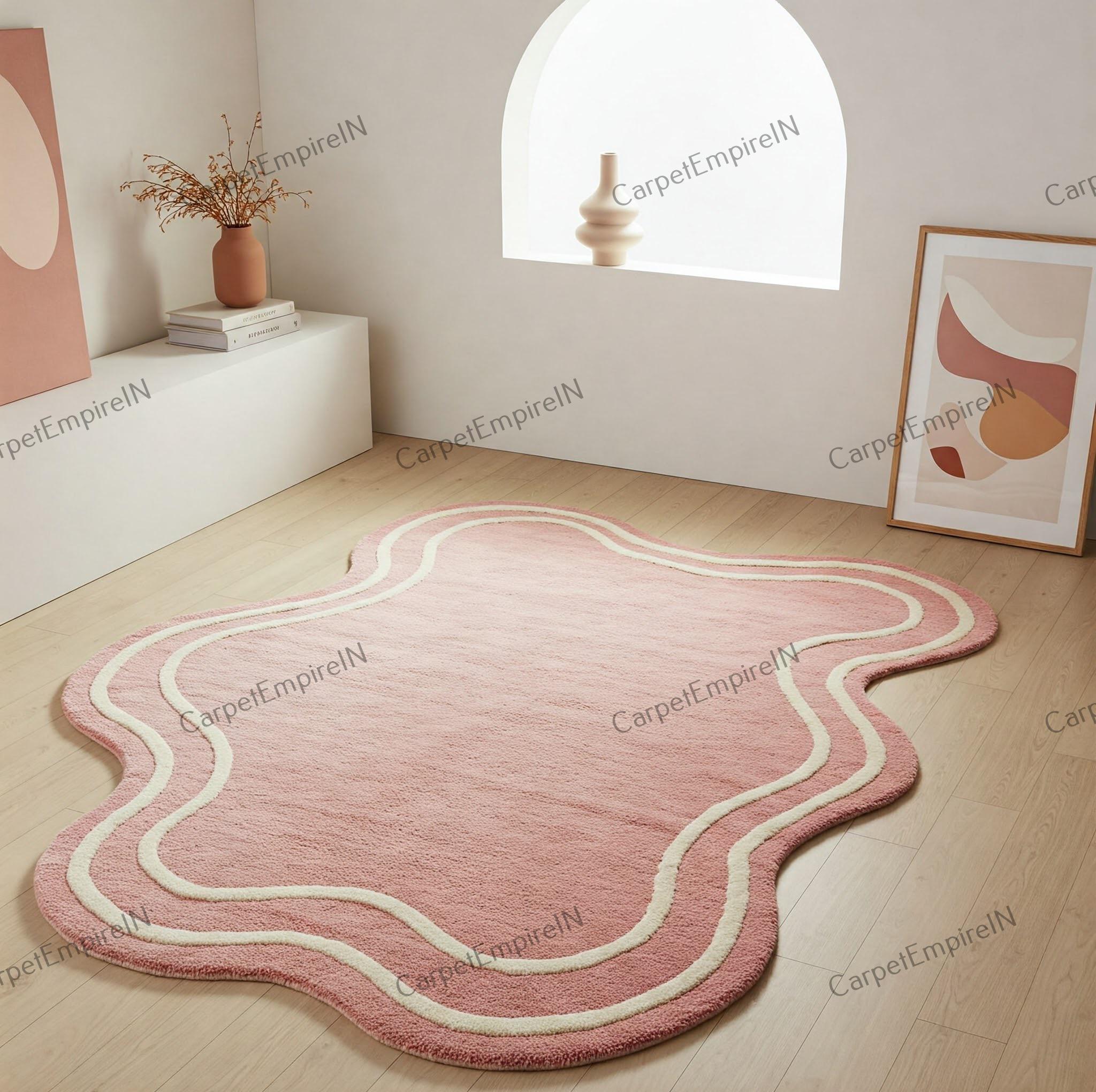 Pink Cloud-shaped Area Rug | Modern Abstract Rug, Nursery, Home Rug ...