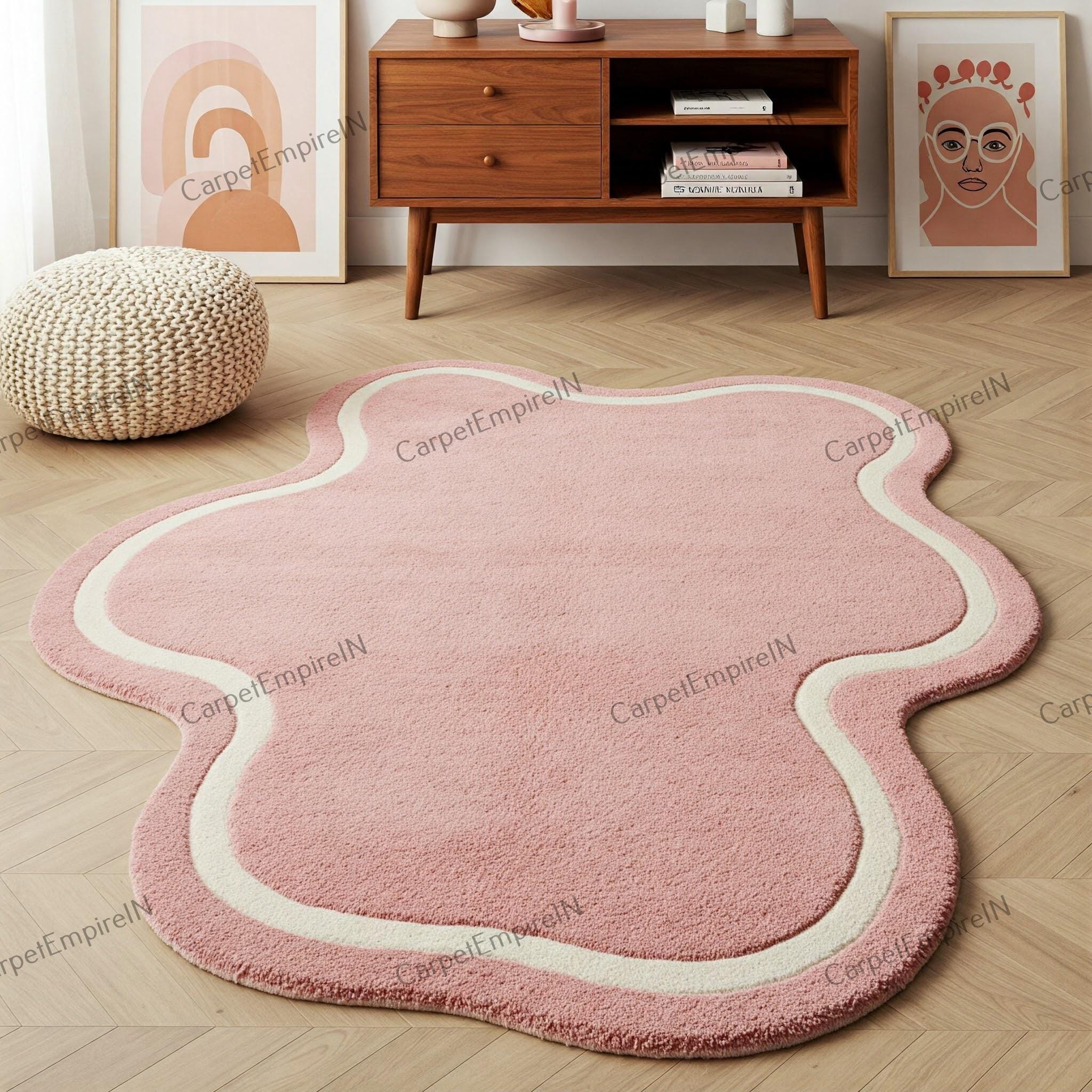 Pink Cloud-shaped Area Rug | Modern Abstract Rug, Nursery, Home Rug ...