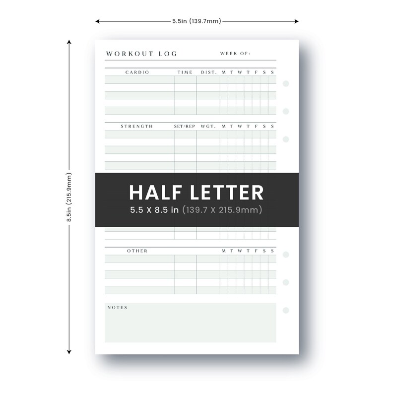 Workout Planner Printable, Weight Loss Tracker, Workout Template ...