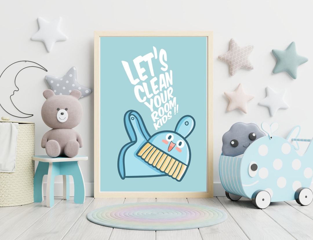 Cute "clean Your Room" Wall Art - Digital Download, Printable, Children ...