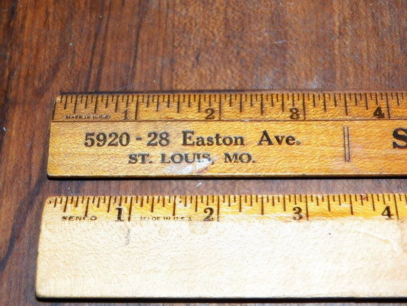 Vintage Wood Advertising 12" Ruler SANFORD BROWN "college of Business ...