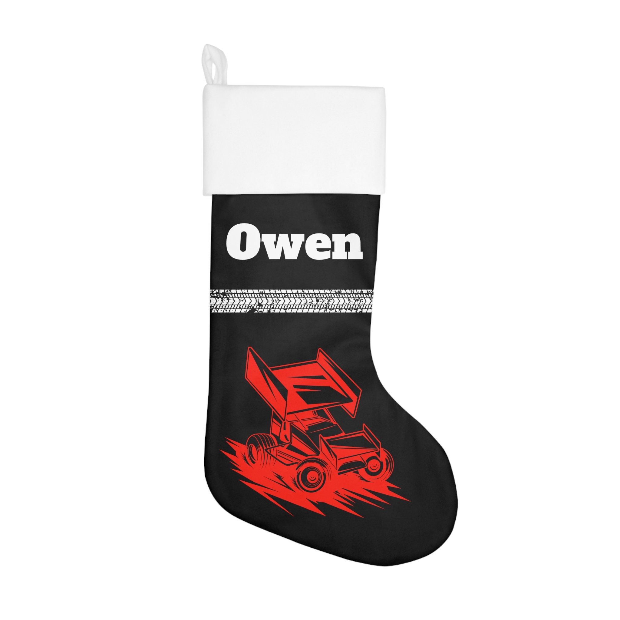 Custom Sprint Car Stocking, Racing Holiday Stockings, Racecar Christmas ...