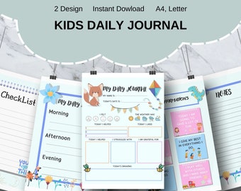 Kids Daily Journal Printable Journal for Kids Diary for Children Kids ...