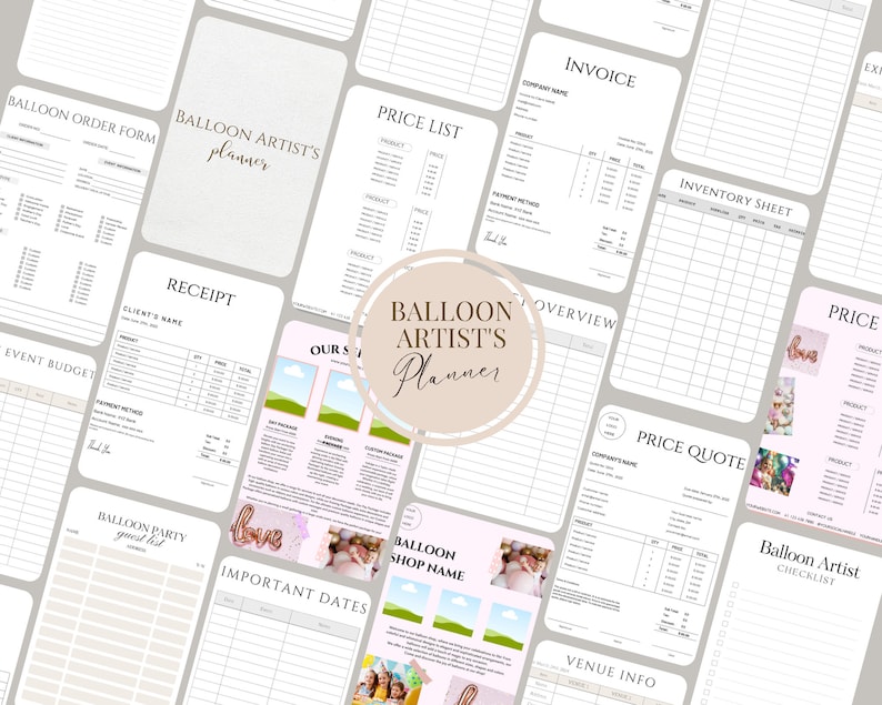 BALLOON BUSINESS BUNDLE, Balloon Starter Kit, Balloon Artist Contract ...