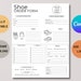 Shoe Order Form, Editable Shoe Order Form,footwear Order Form Template ...