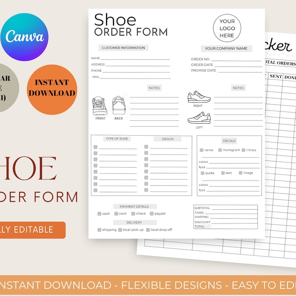 Shoe Order Form - Etsy