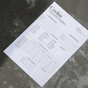 Cookie Order Form, Bakery Order Form Template, Cookie Order Form, Order ...