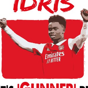 Bukayo Saka - Personalised Birthday Card - Arsenal - England - A5 Size ...