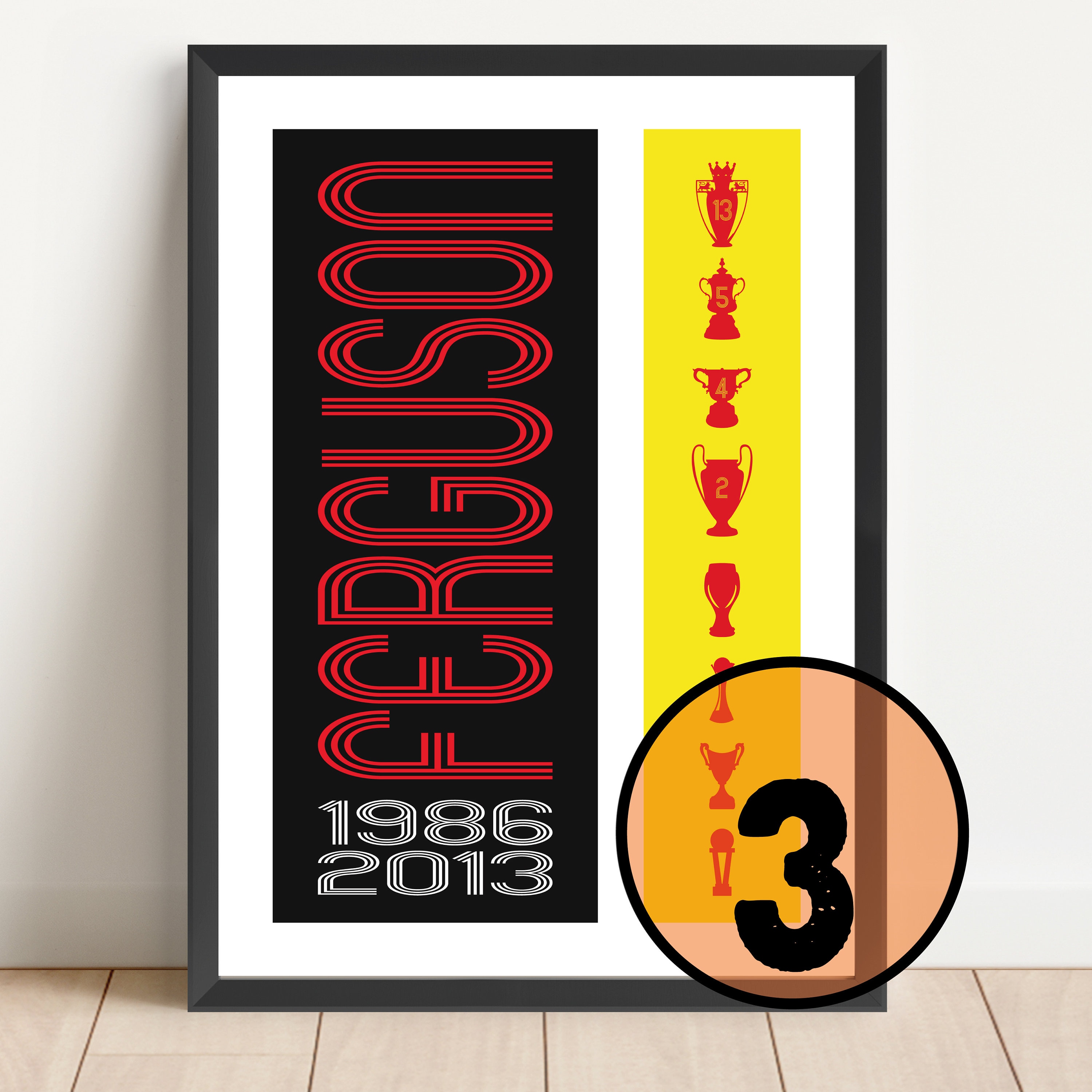 Sir Alex Ferguson Manchester United Trophies Print - Etsy