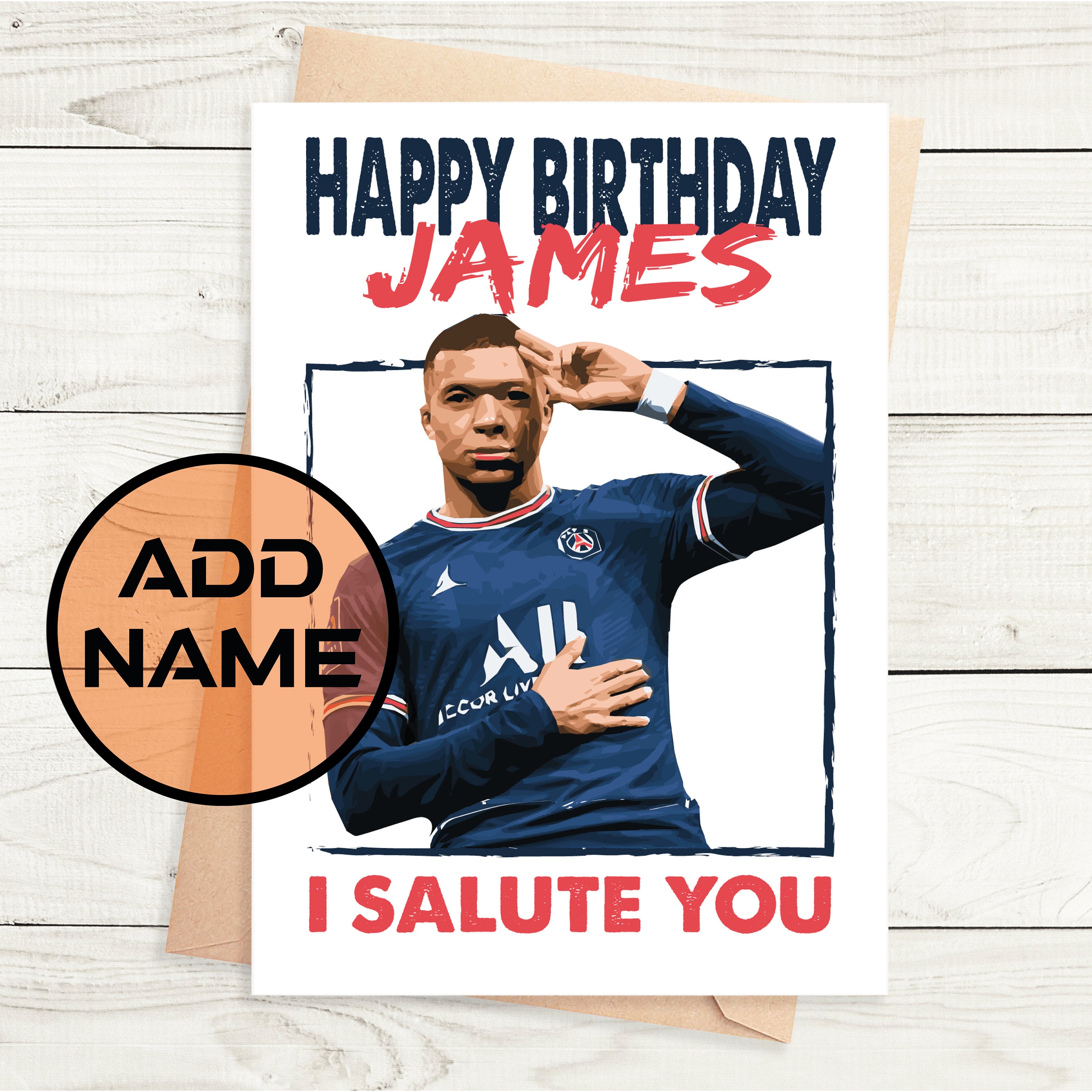 Kylian Mbappe Personalised Birthday Card PSG France A5 - Etsy