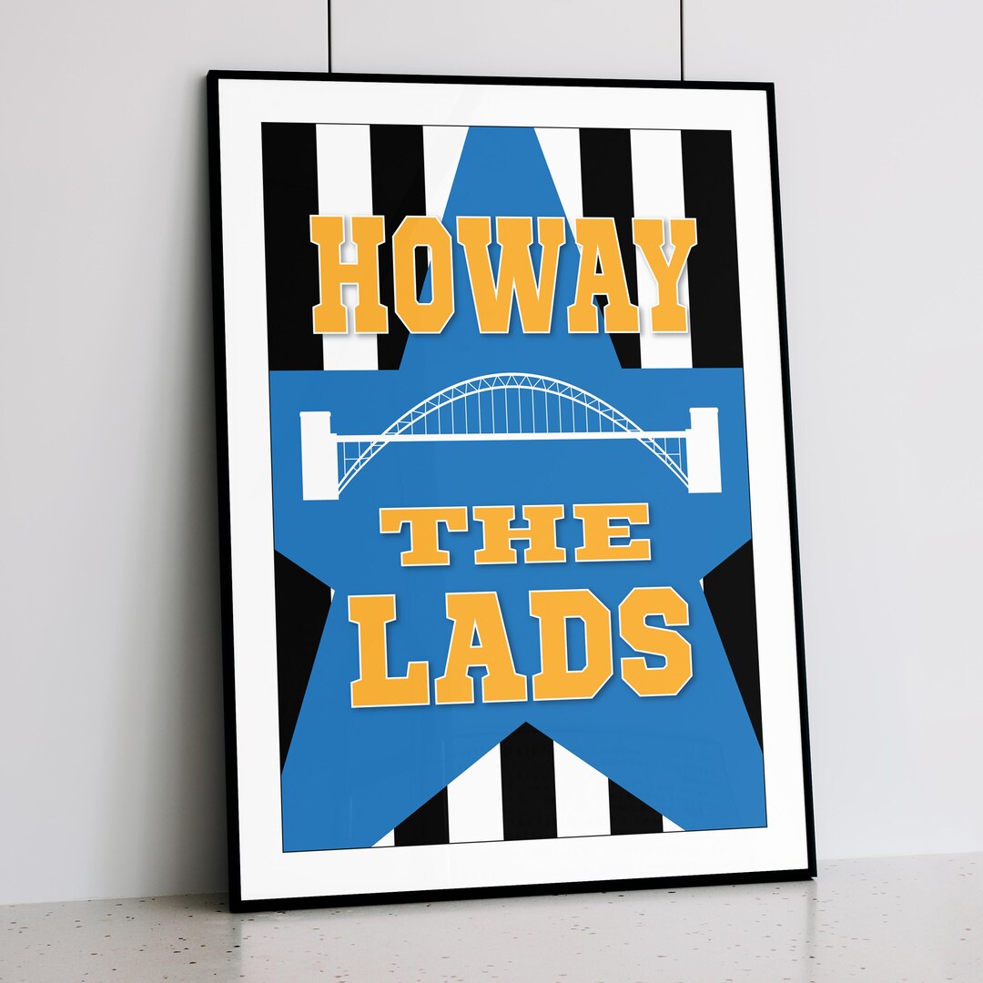 Newcastle United Print: Howay the Lads, Contemporary Art - Etsy
