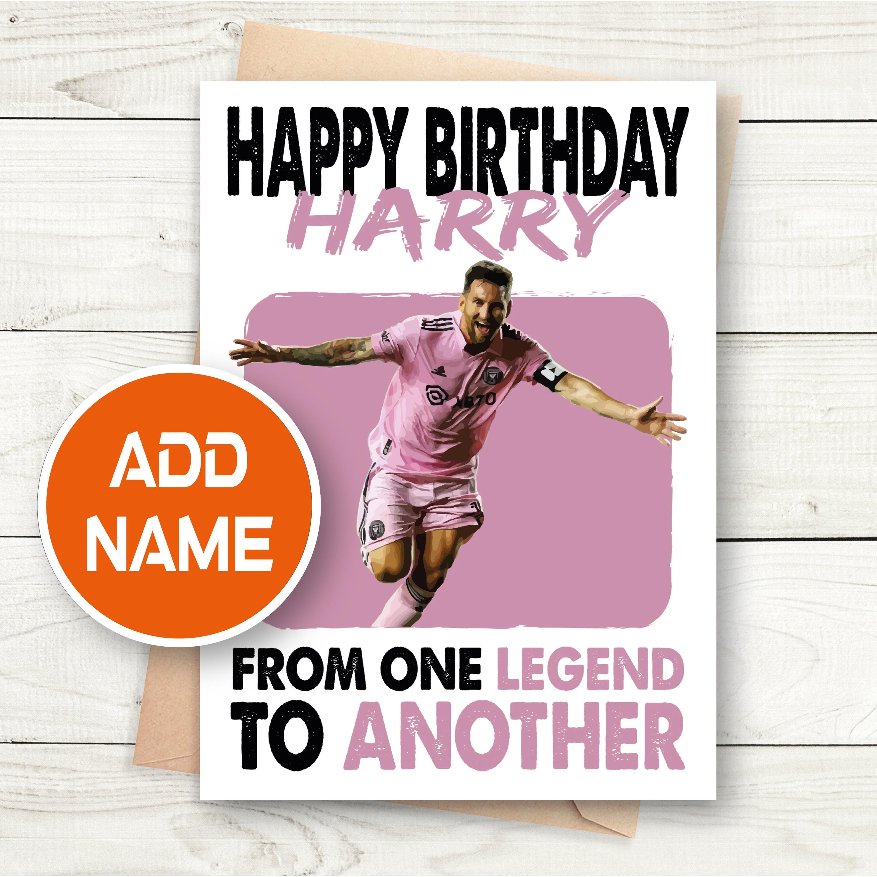 Lionel Messi Birthday Card: Inter Miami Legend, Personalized A5 Card - Etsy