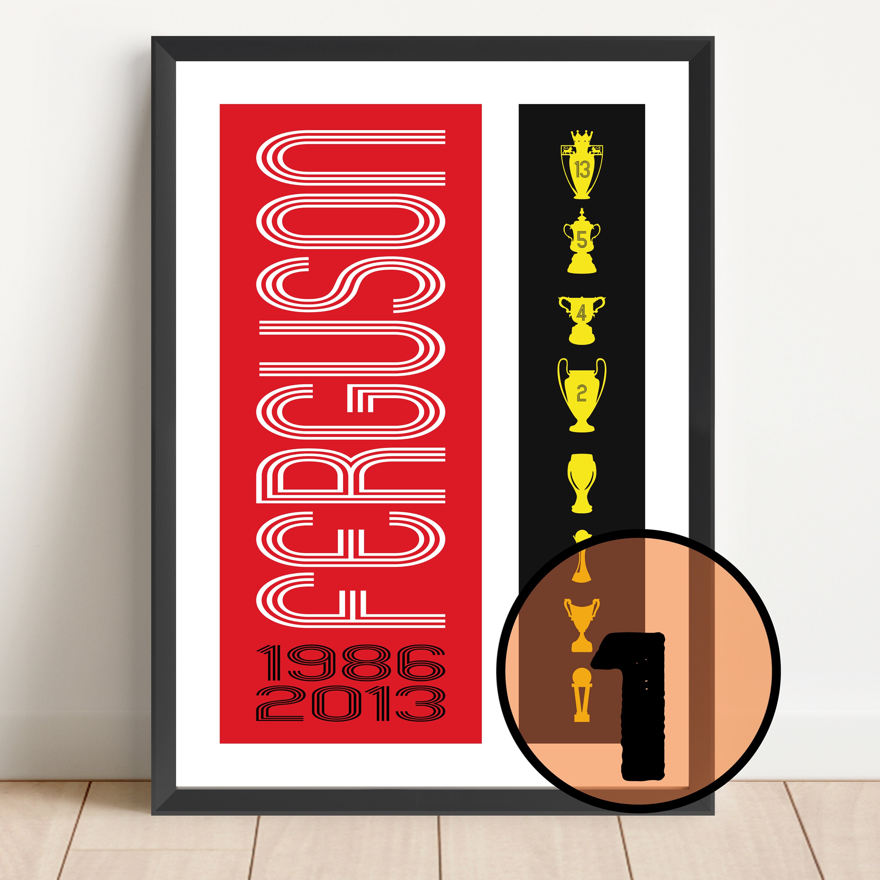 Sir Alex Ferguson Manchester United Trophies Print - Etsy