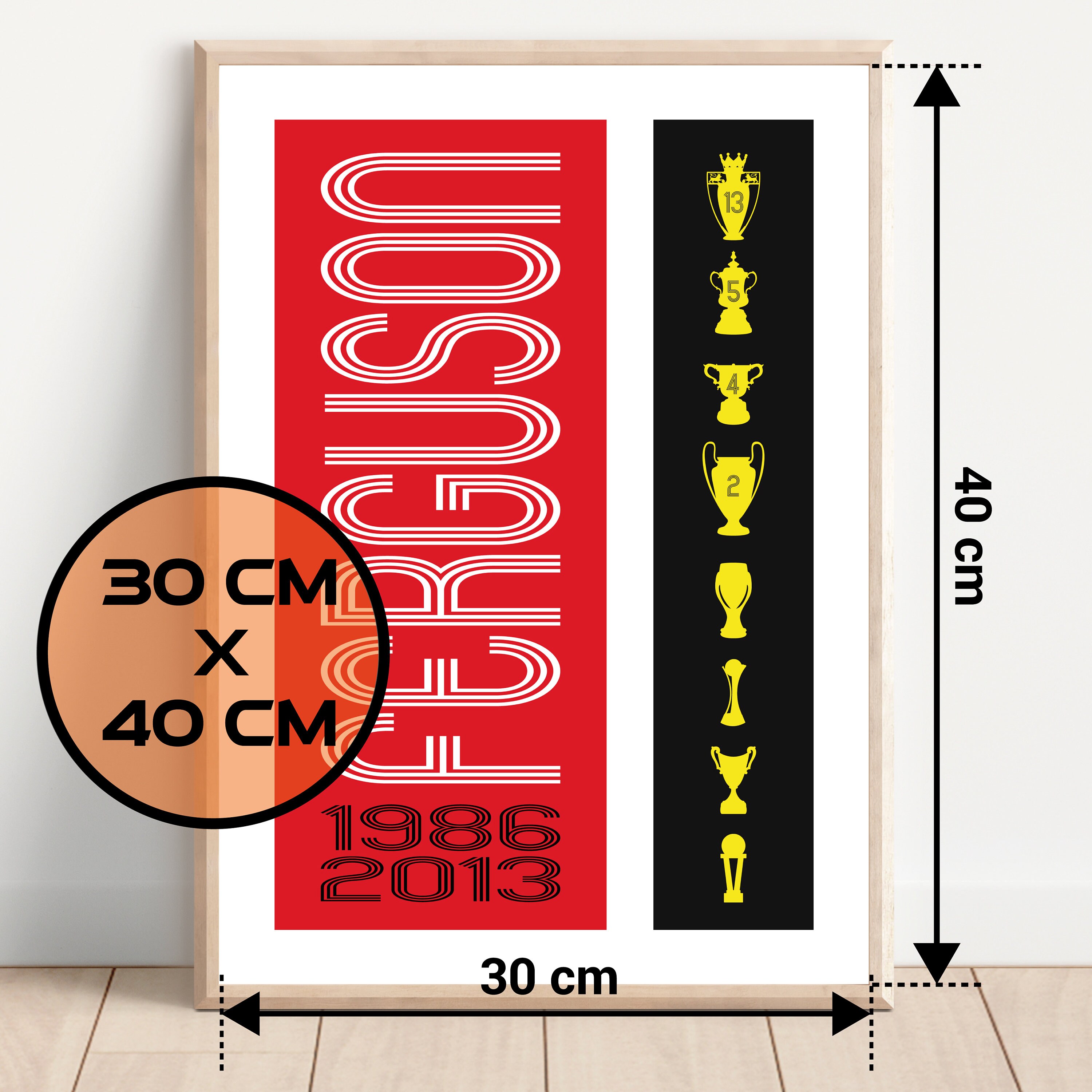 Sir Alex Ferguson Manchester United Trophies Print - Etsy