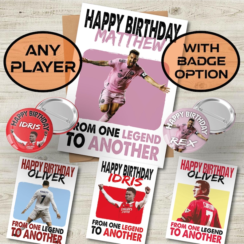Cristiano Ronaldo Birthday Card: Personalized A5 Textured Card - Etsy