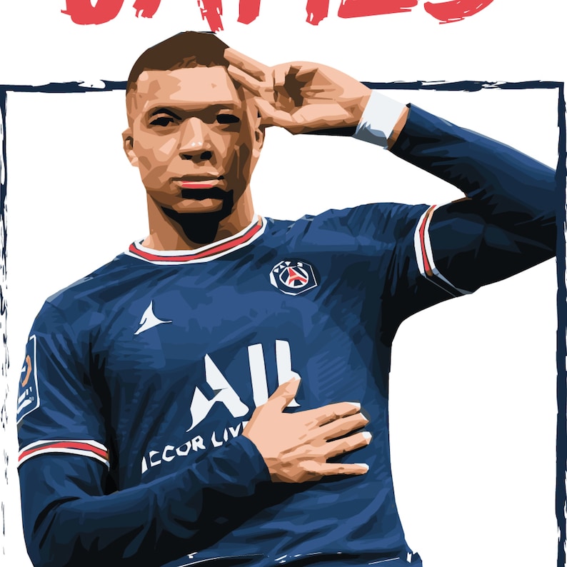 Kylian Mbappe Personalised Birthday Card PSG France A5 - Etsy