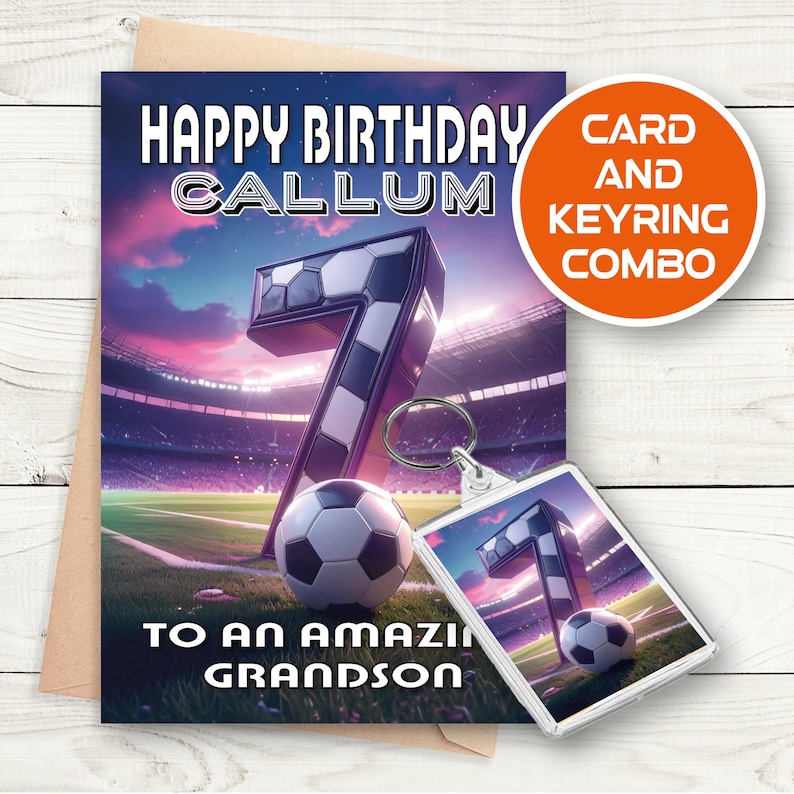 Personalised Football Birthday Card: Any Name, Age, Team Scarf - Badge ...