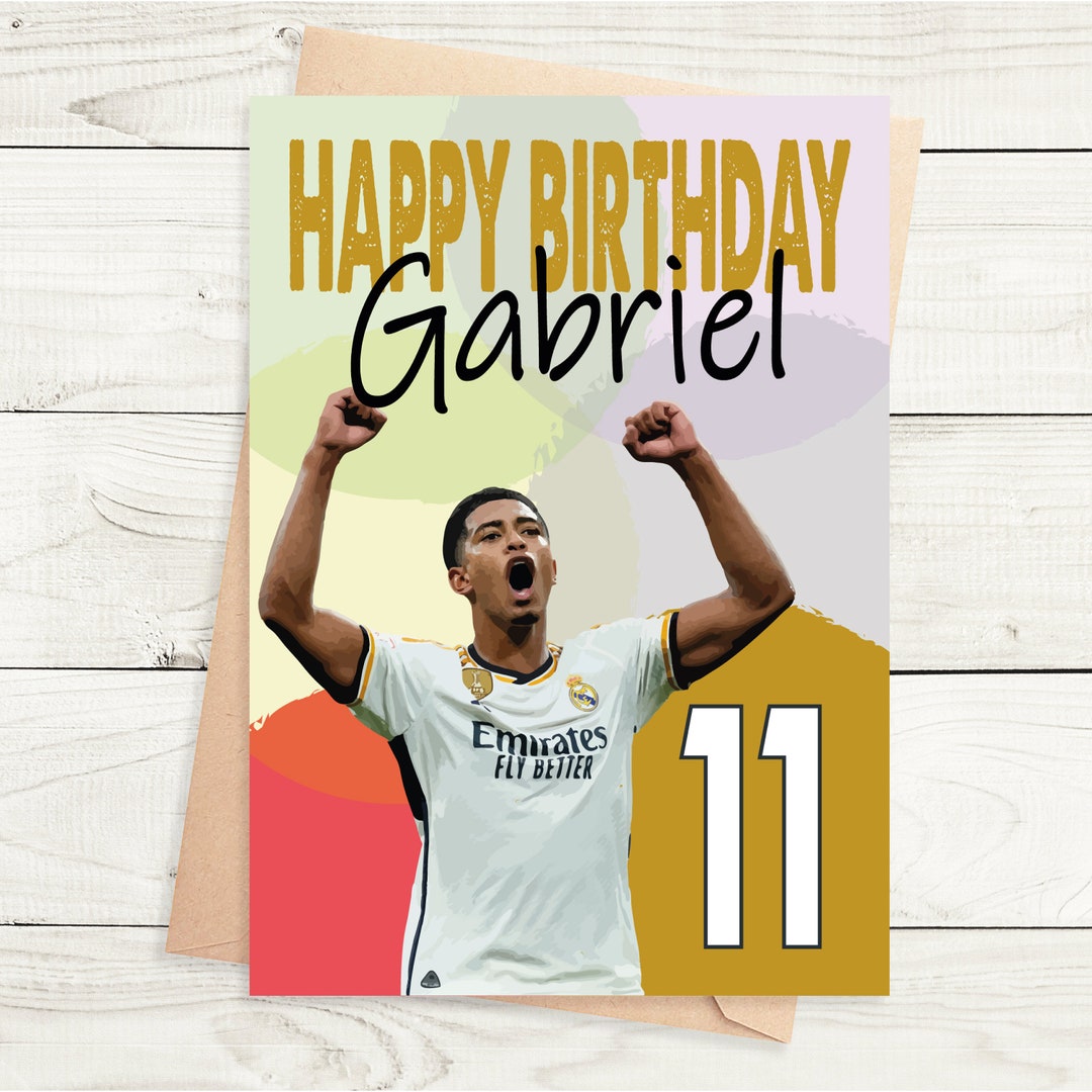 Jude Bellingham Age and Name Personalised Birthday Card - A5 - Quality ...