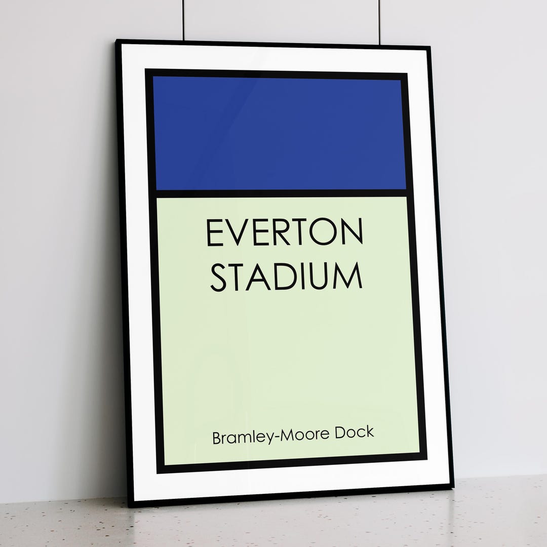 Everton Stadium Art Print: Bramley-moore Dock, Contemporary Design - Etsy