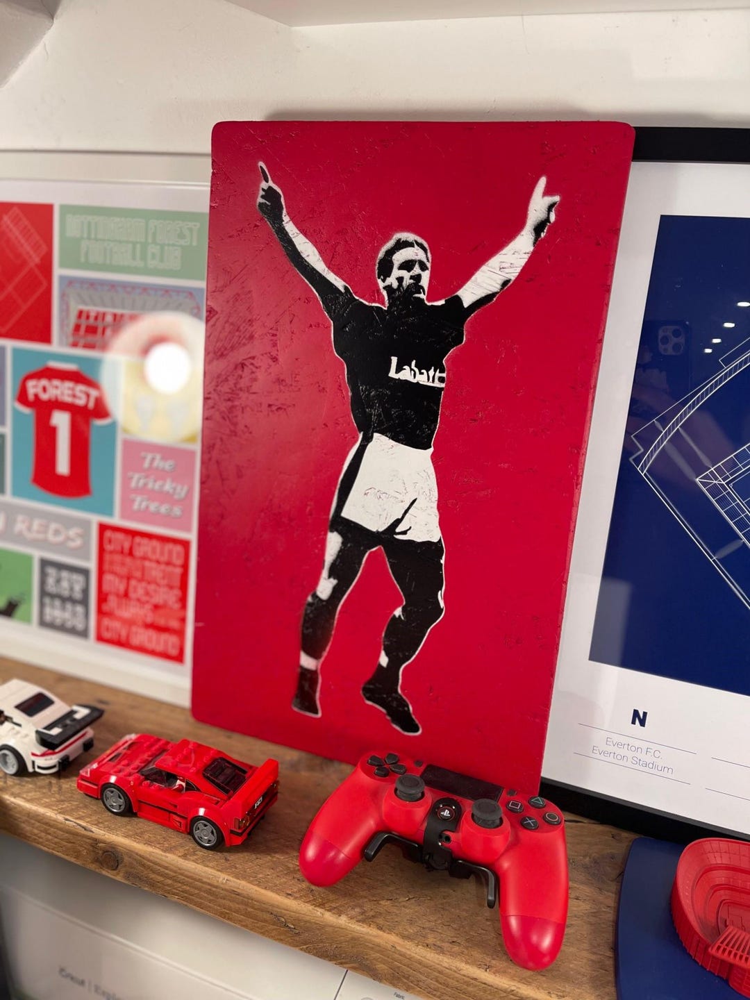 Wood OSB Board Stuart Pearce Spray Paint Stencil Print - Nottingham ...