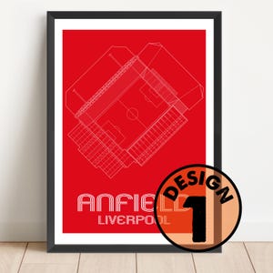 Liverpool - Anfield - Contemporary Stadium Print Design - Quality Gloss ...
