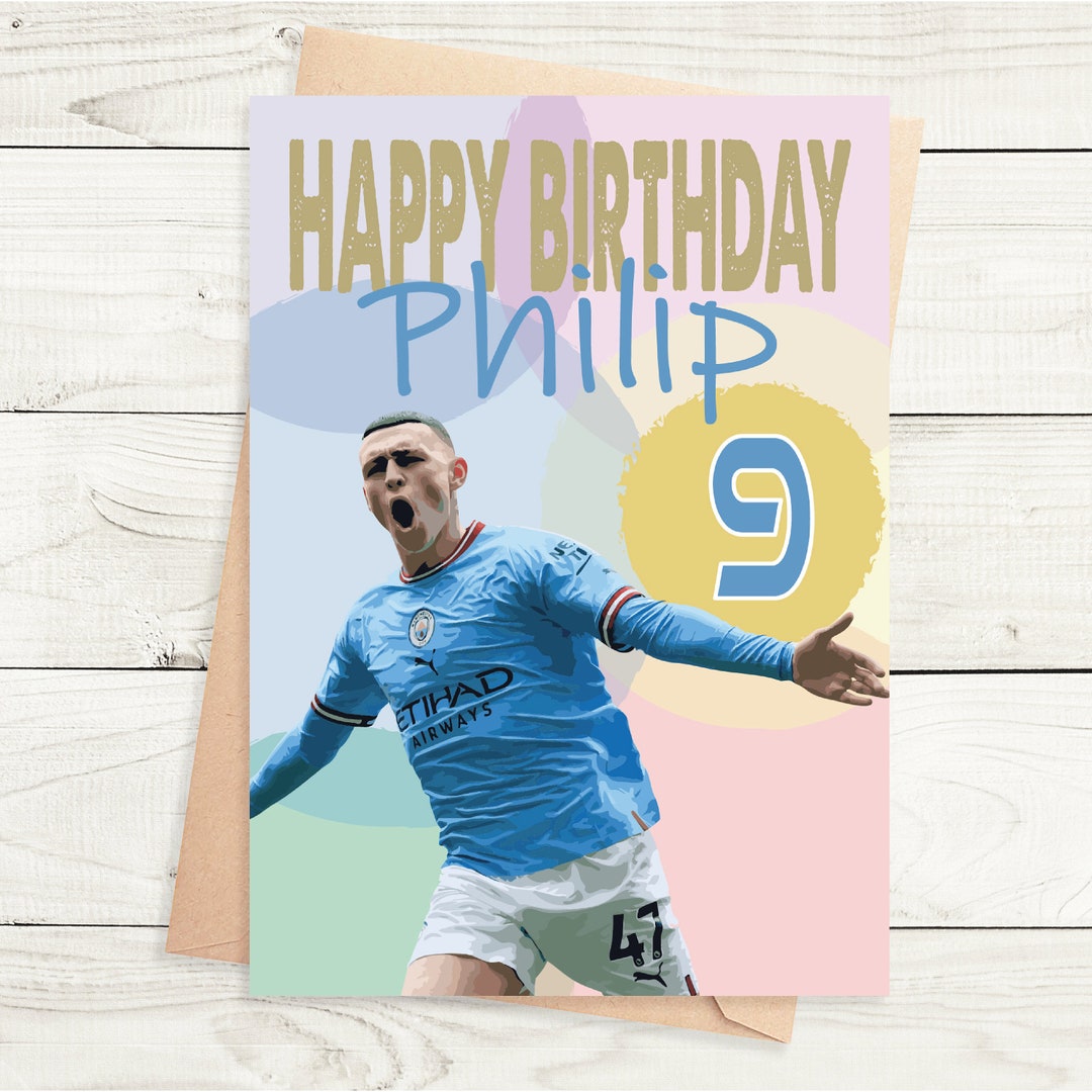 Phil Foden Manchester City Age and Name Personalised - Etsy