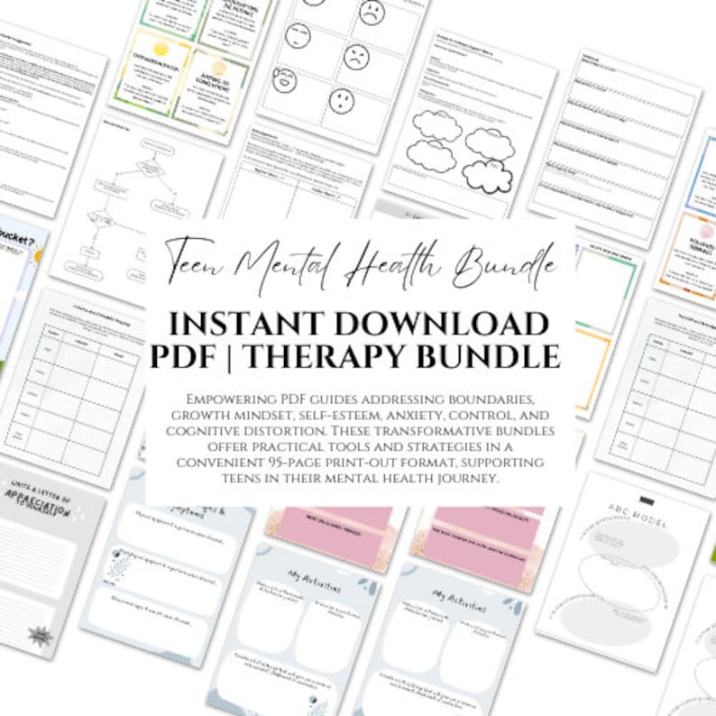 Therapy Tools Social Work Printable Art Therapy Resource Teen Therapist ...