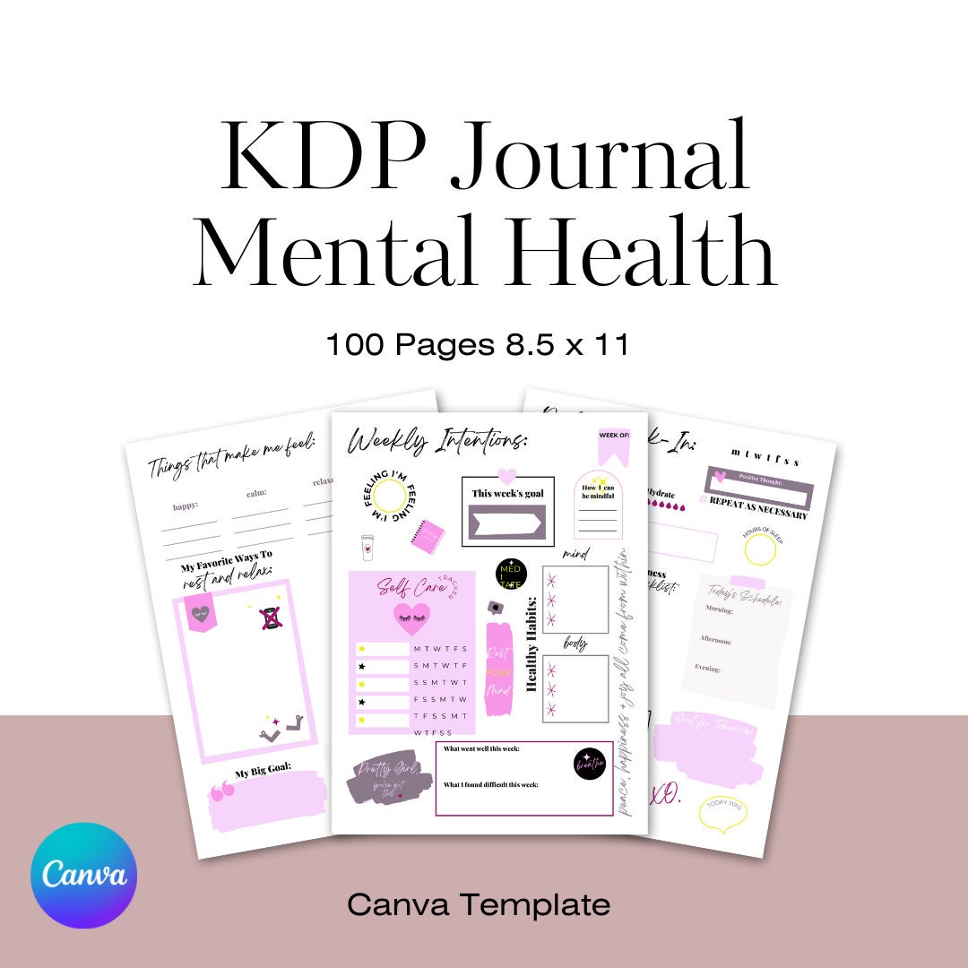 Low Content Book Kdp Interior Printable Pdf Self Care Etsy
