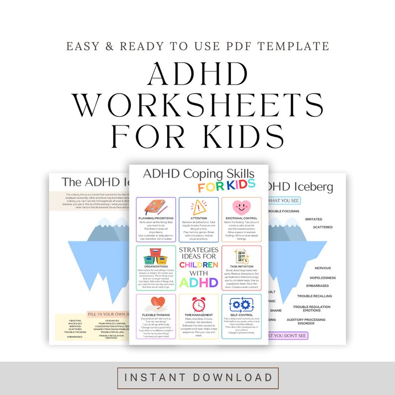 Adhd Print Executive Functioning Wheel and Strategies Counselor Wall ...