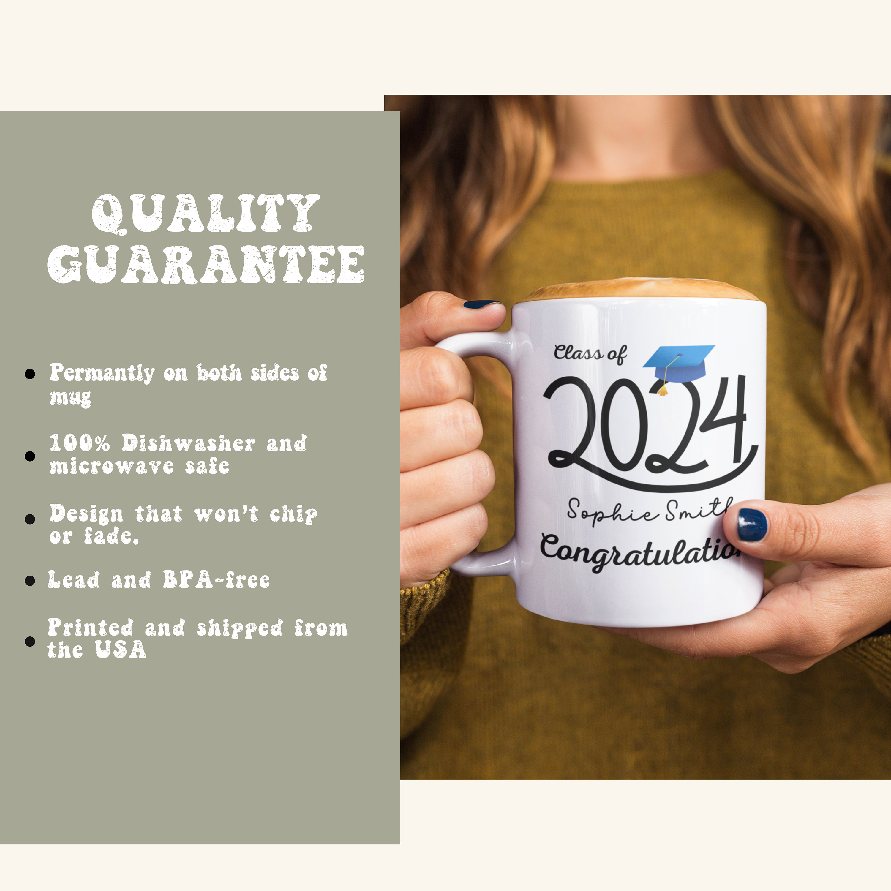 2024 Graduation Mug, Custom 2024 Gradutation Mug, Personalized ...