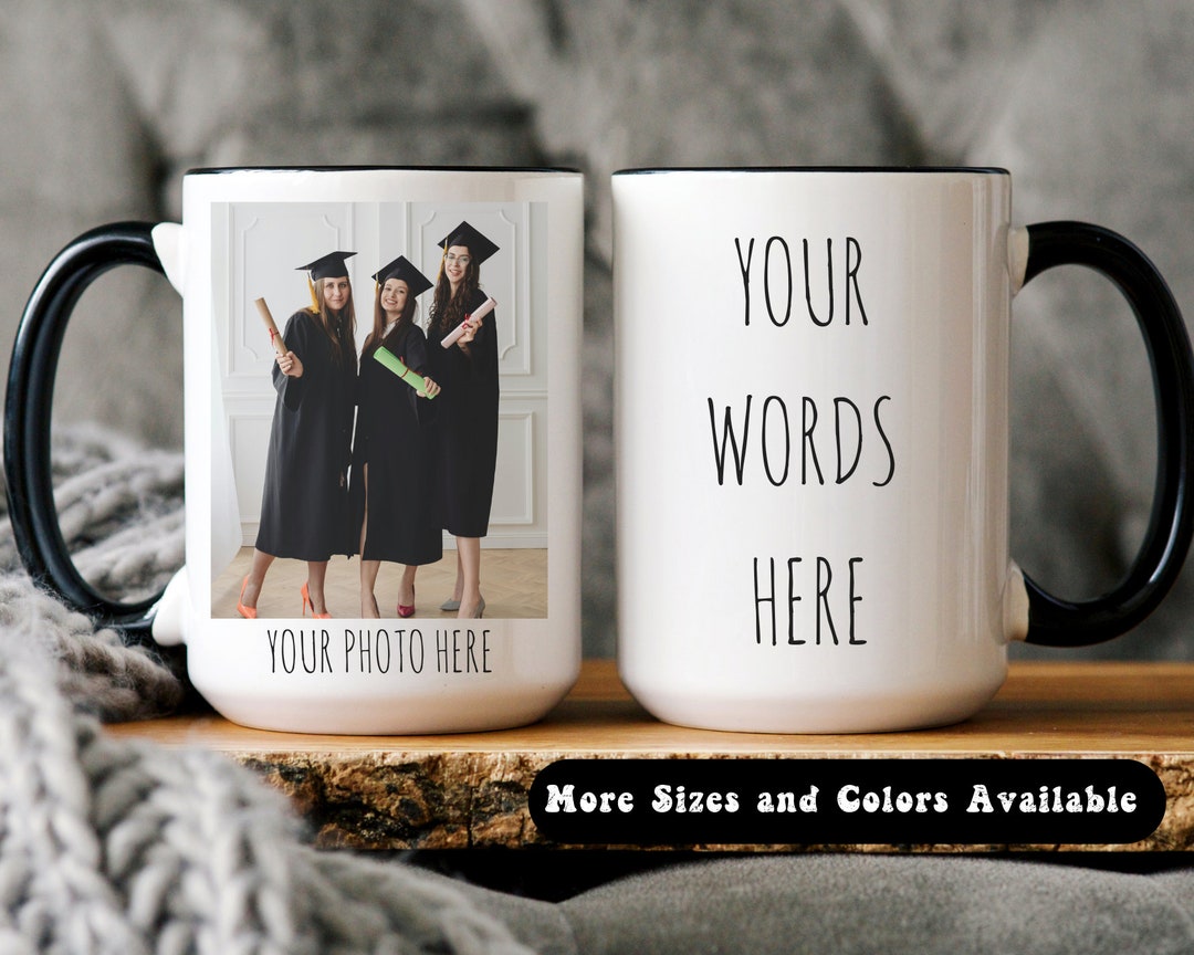 Custom Graduation Photo Mug, Personalized Photo for Students, College ...