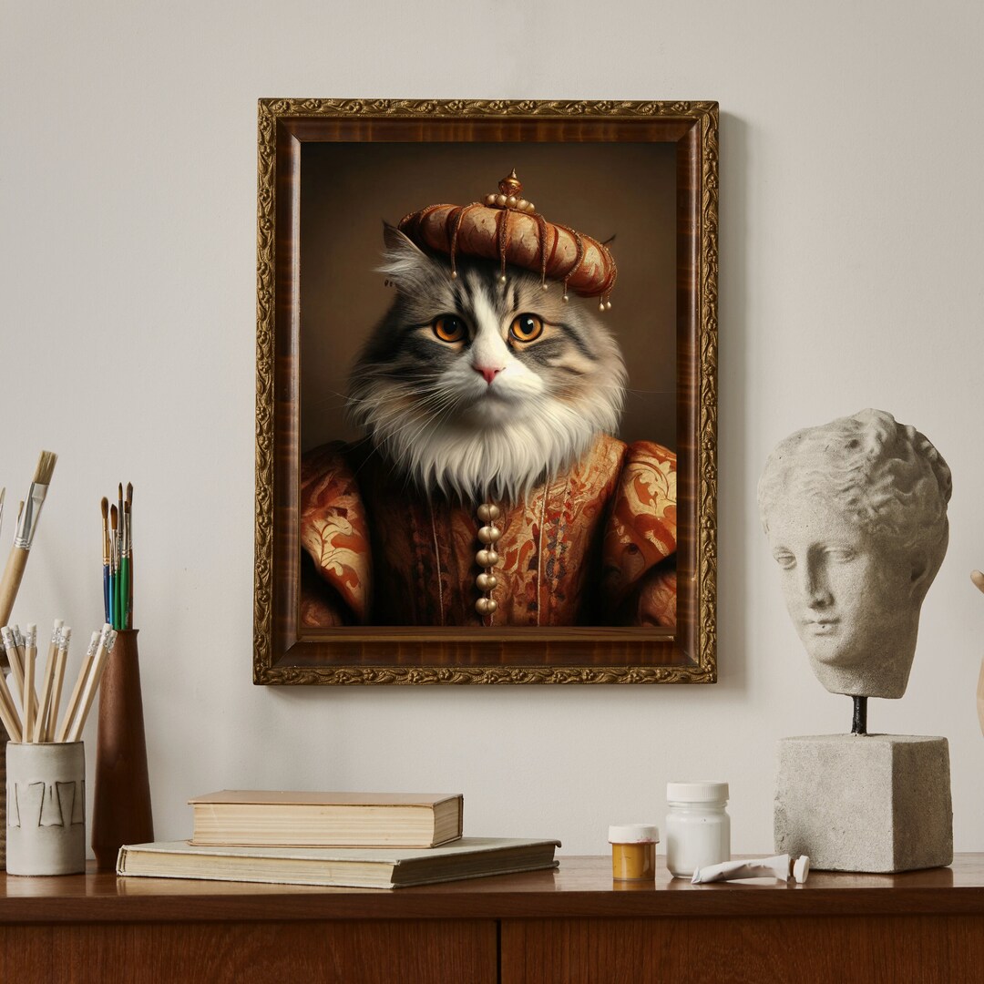 Furry Explorer, Royal Pet Portrait, Custom Pet Portrait, Regal Pet ...