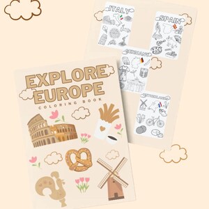 Explore Europe Coloring Pages – 5 Printable Country Sheets for Kids ...