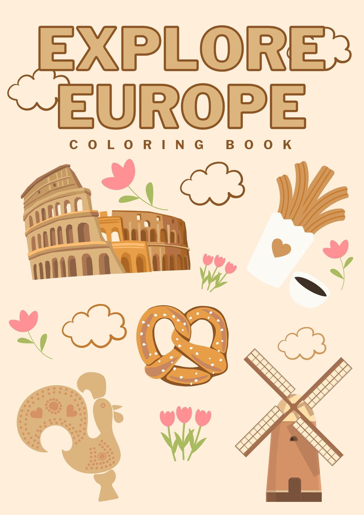 Explore Europe Coloring Pages – 5 Printable Country Sheets for Kids ...