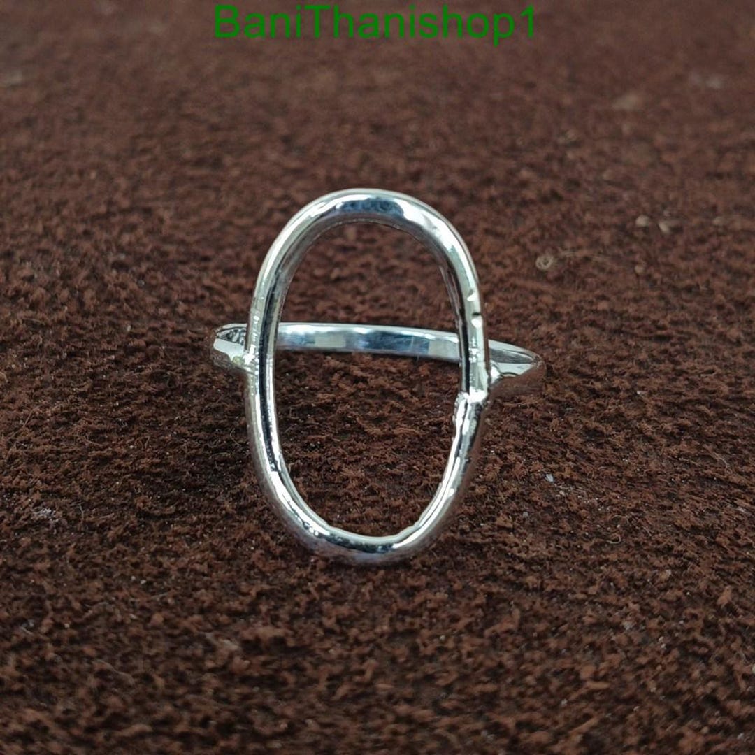 Open Oval Ring ,large Oval Ring, Simple Oval Ring, Boho Ring Women's ...