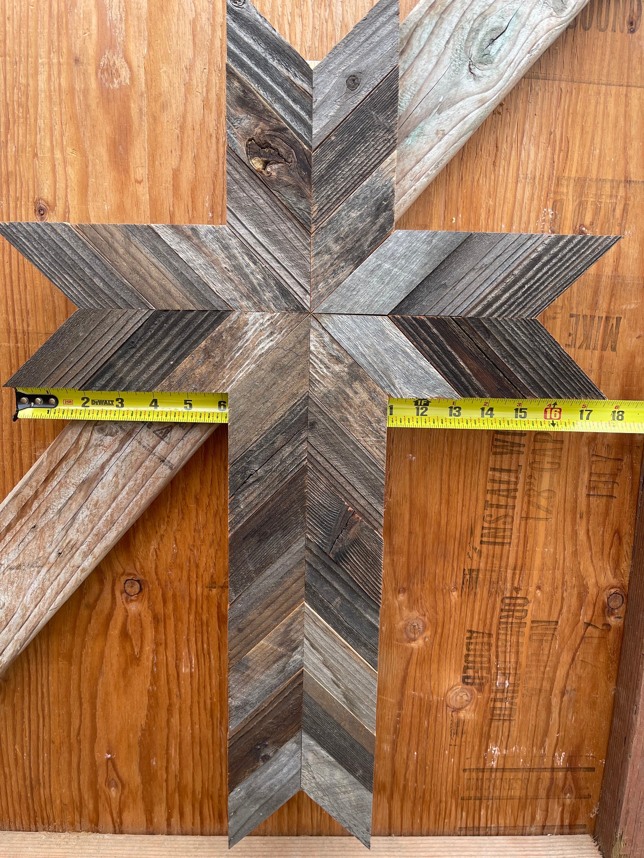 Wooden Cross, Hand Made, Reclaimed Wood Wall Art, Decor, Chevron ...