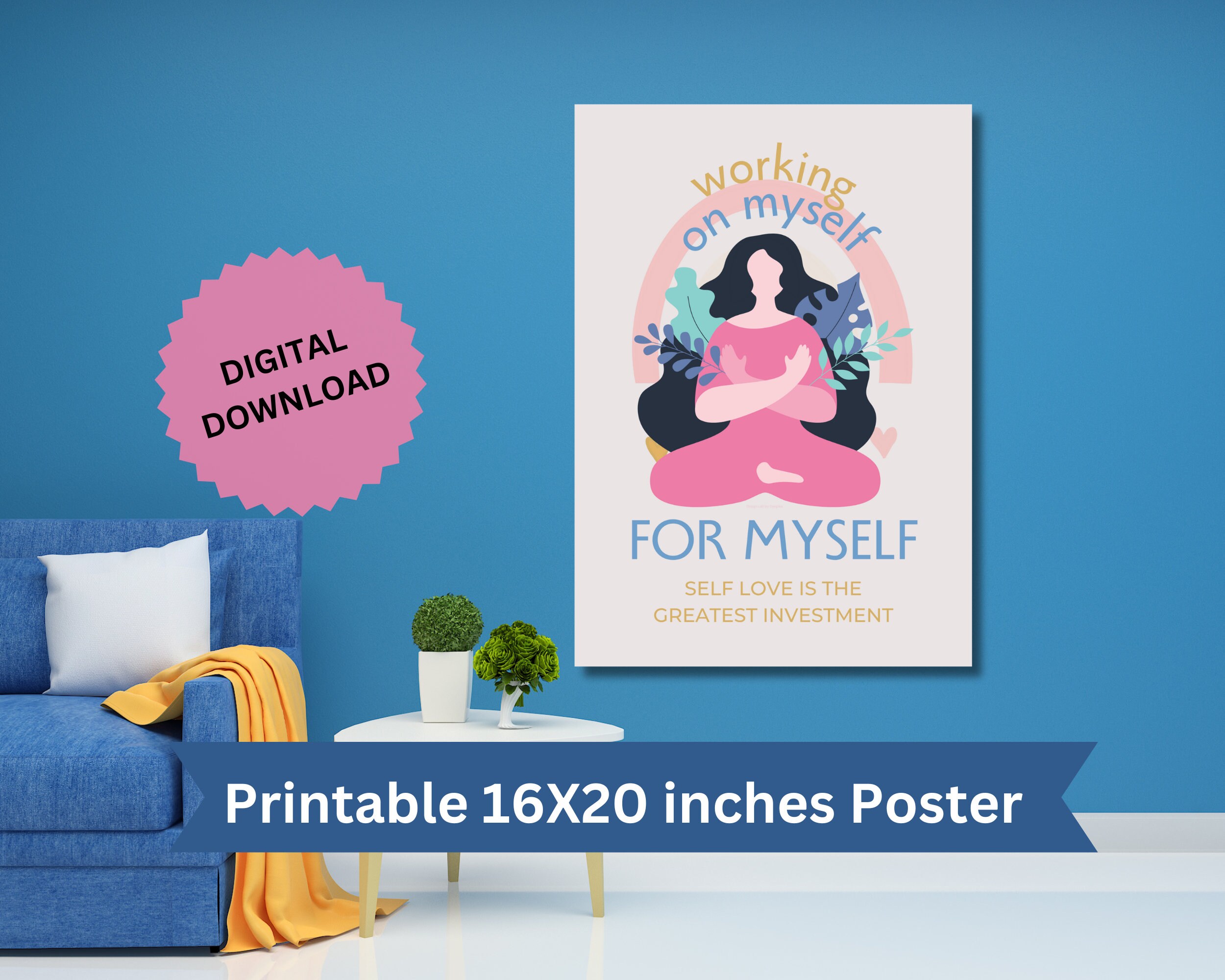 Selfcare Motivational Poster for Yoga and Study Room. - Etsy