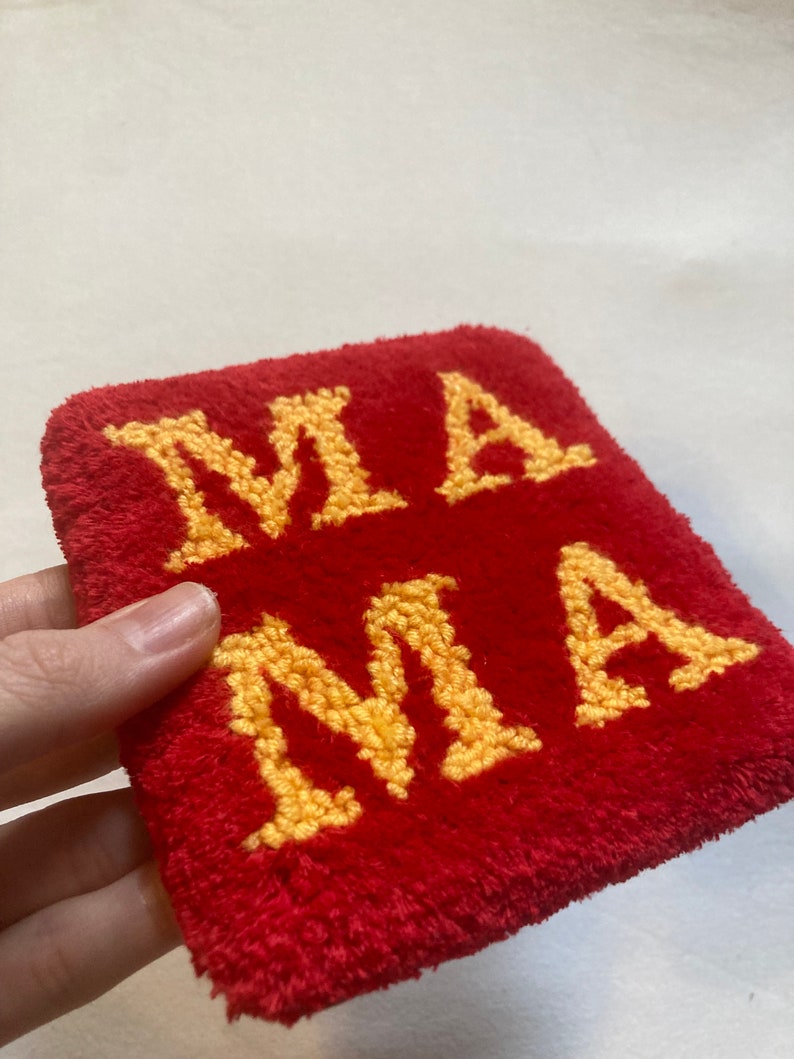 Punch Needle Mama Coasters Customizable Coasters for Moms Mug Rugs, Cup ...