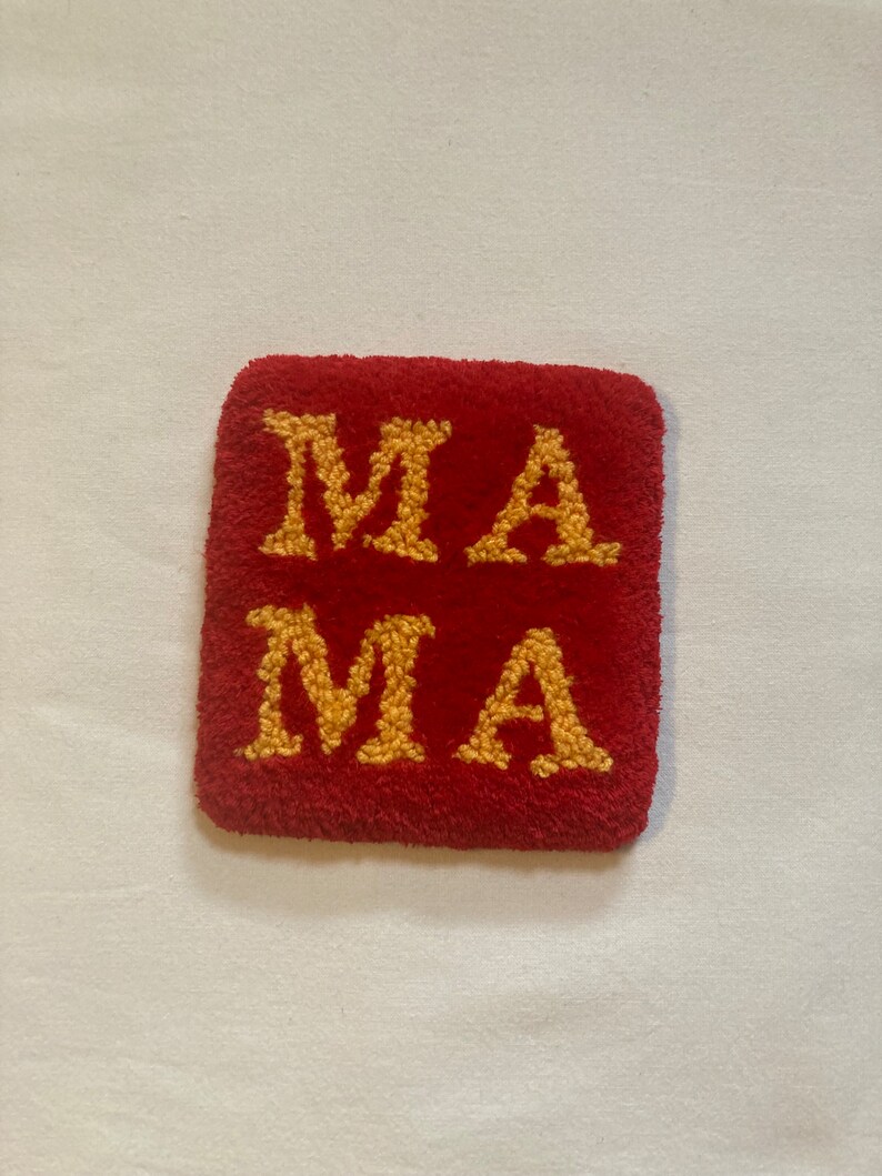 Punch Needle Mama Coasters Customizable Coasters for Moms Mug Rugs, Cup ...